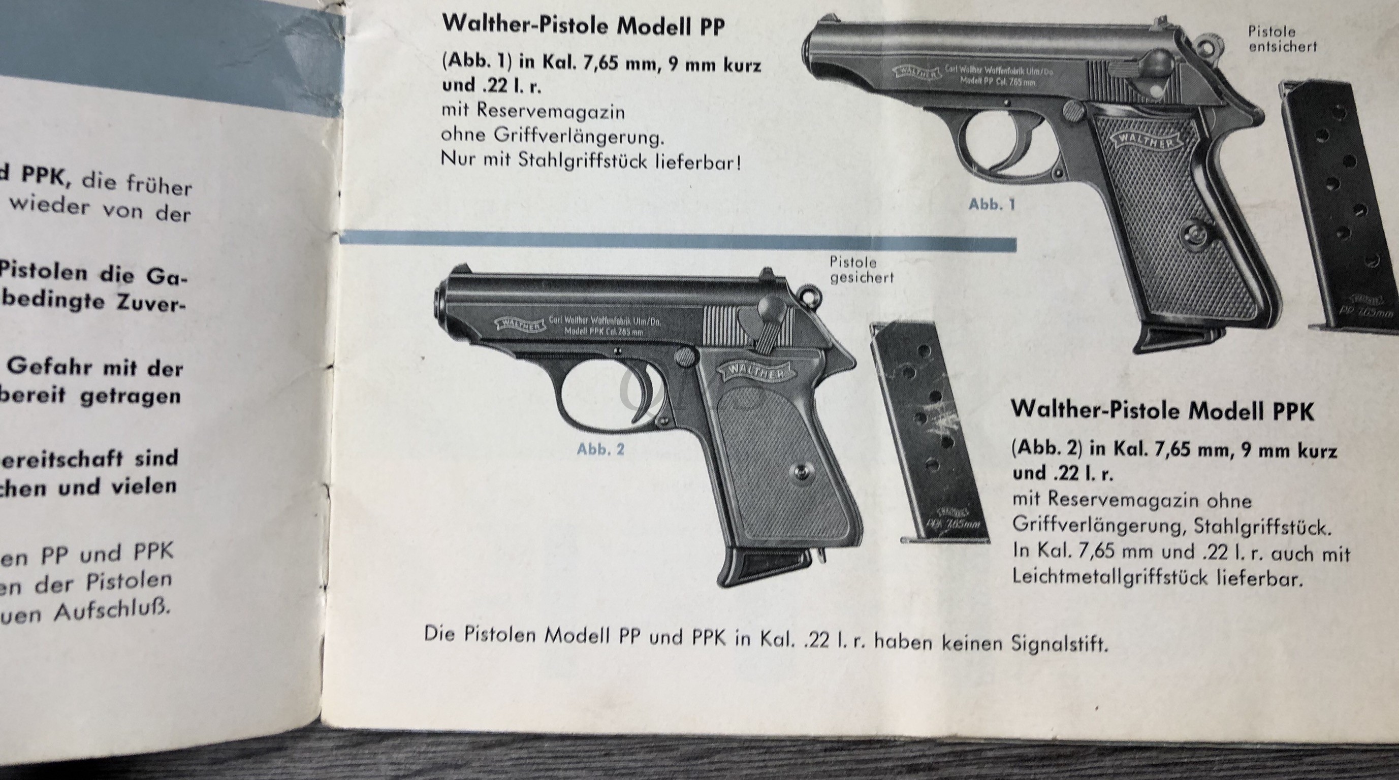 Manual Walther PP selbstlade pistole