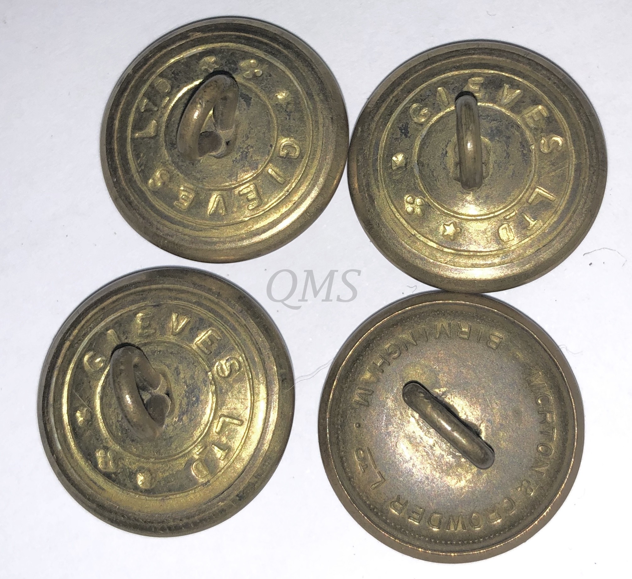 4 tunic buttons RAF WW2