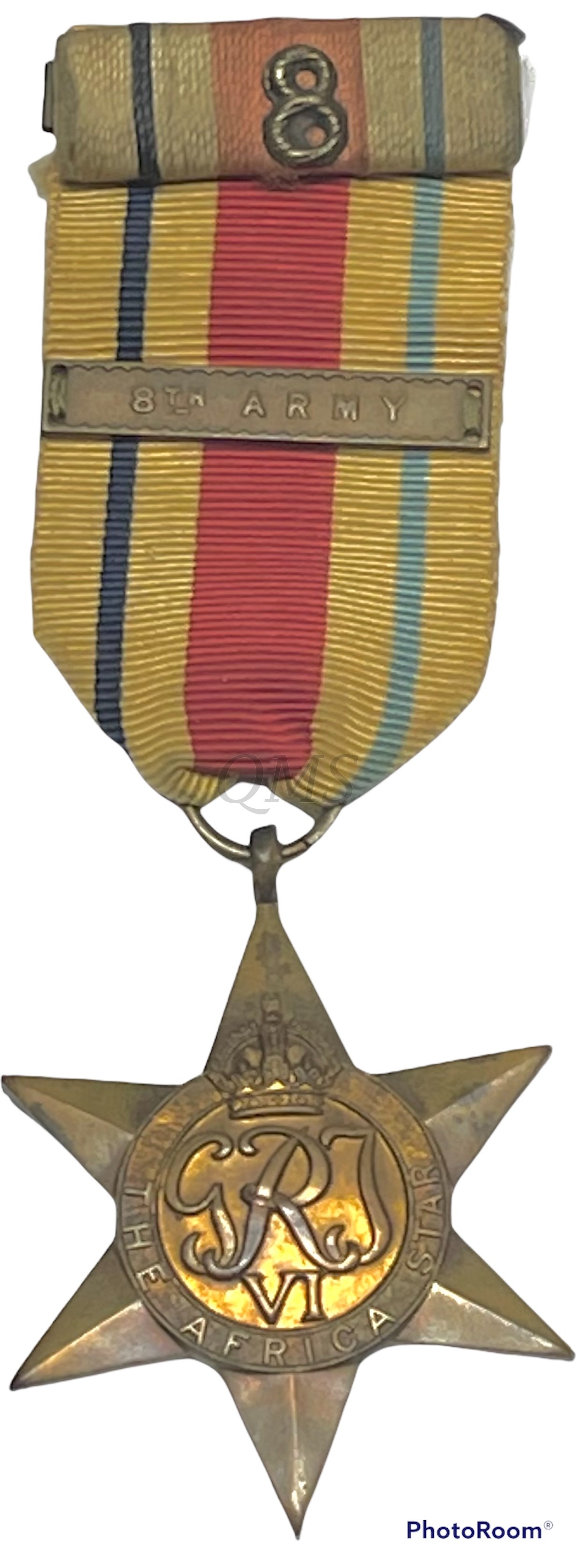 Africa Star 8th Army Clasp Medal