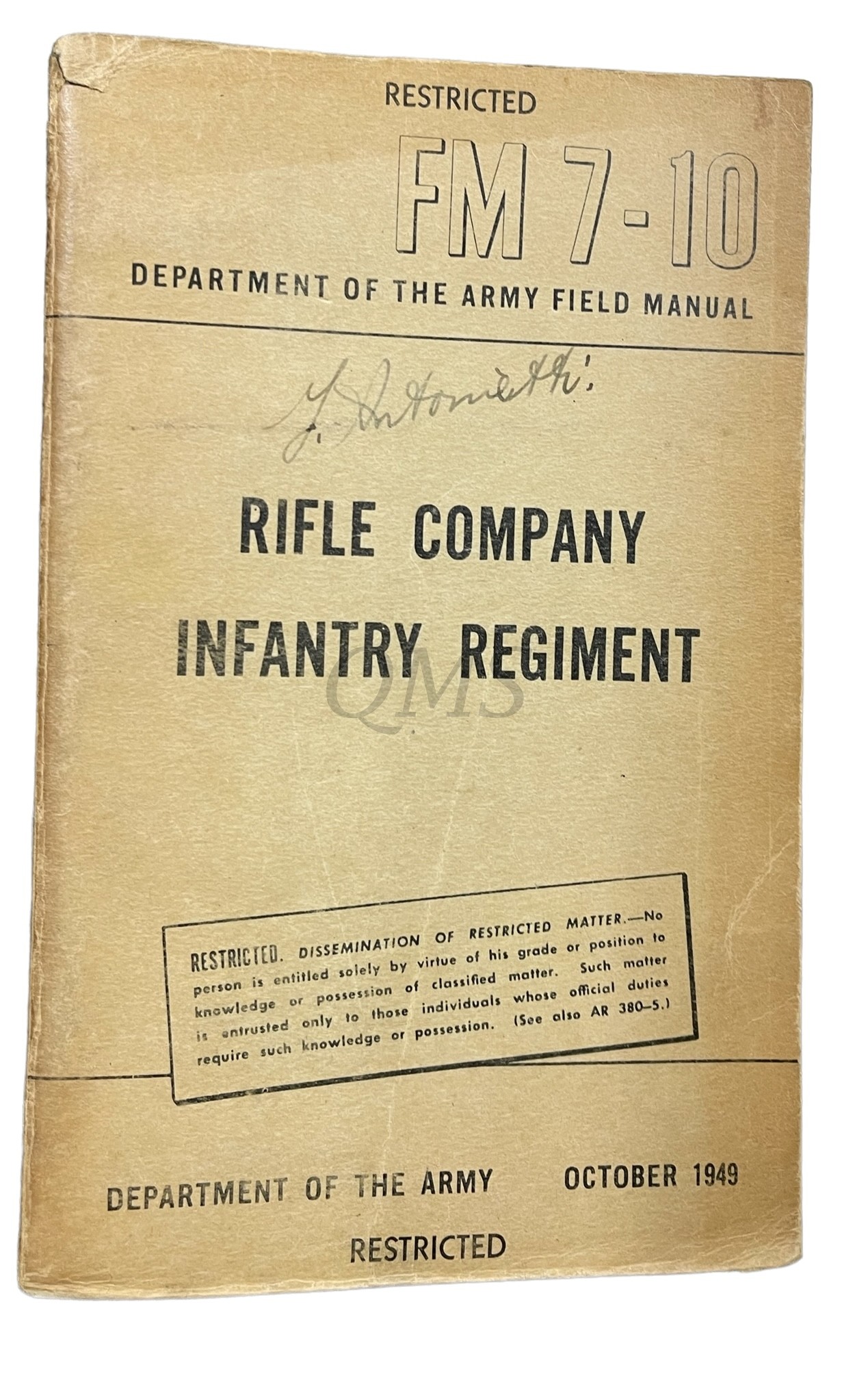 Manual FM 7-10 rifle company infantry Regiment