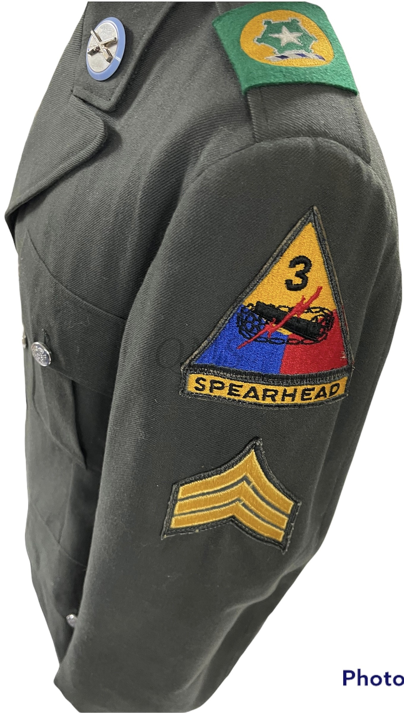 US Army Class A Enlisted green uniform 3rd Armored Division