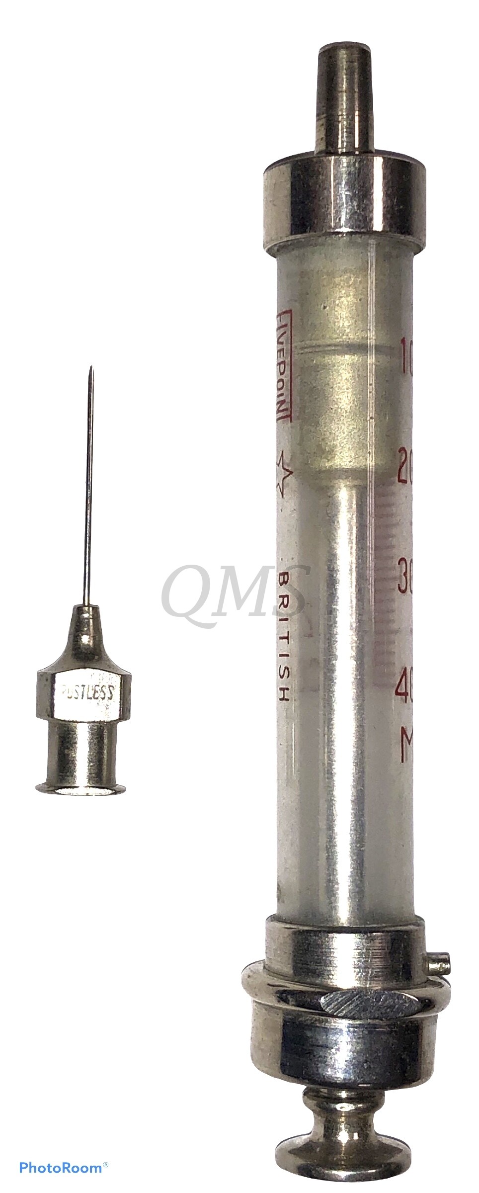 Injectie naald in metalen doos ”Prings”