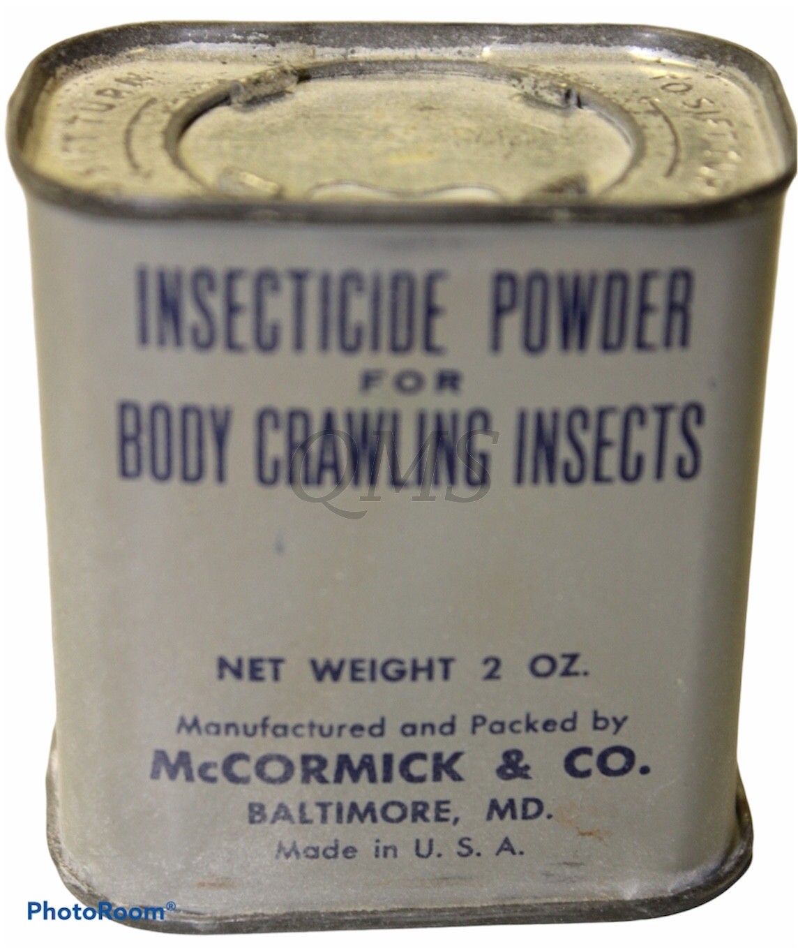 Insecticide powder for body crawling insects US Army WW2