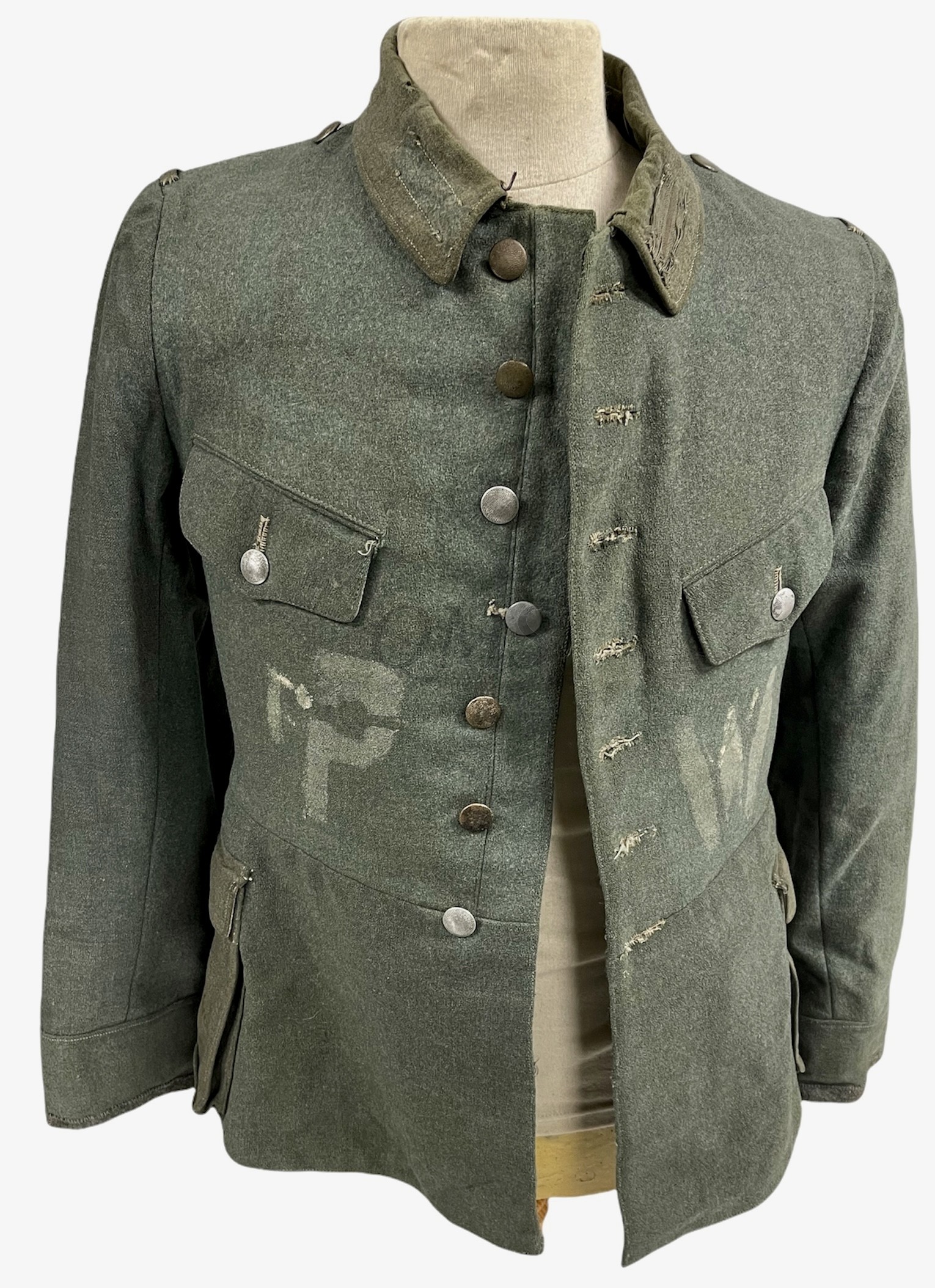 Feldbluse ex 1940 Hollandische Armee Kriegsgefangener (Wehrmacht ...
