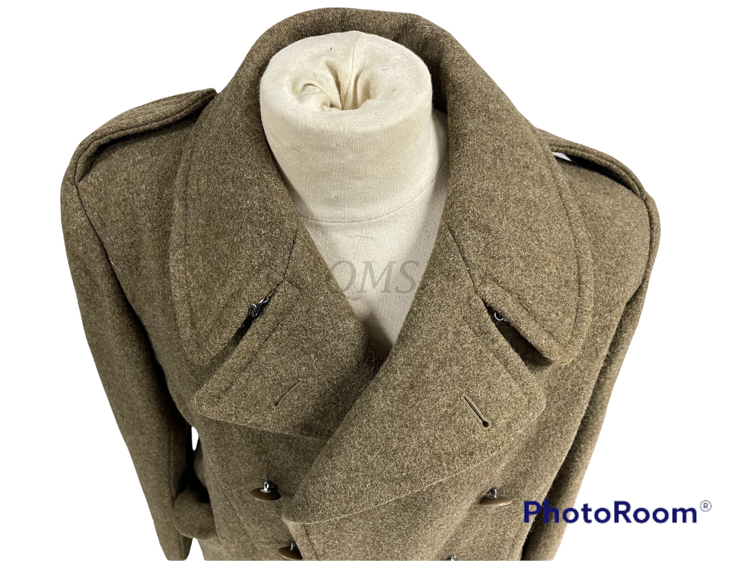 U.S. Army Men's Overcoat, 32 Ounce Roll Collar Olive Drab Melton Wool ...