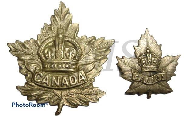 General List Maple Leaf Cap & collar badge