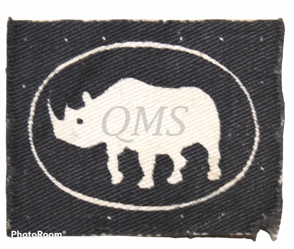 Formation patch 1st Armoured Division "white rhino" (canvas)