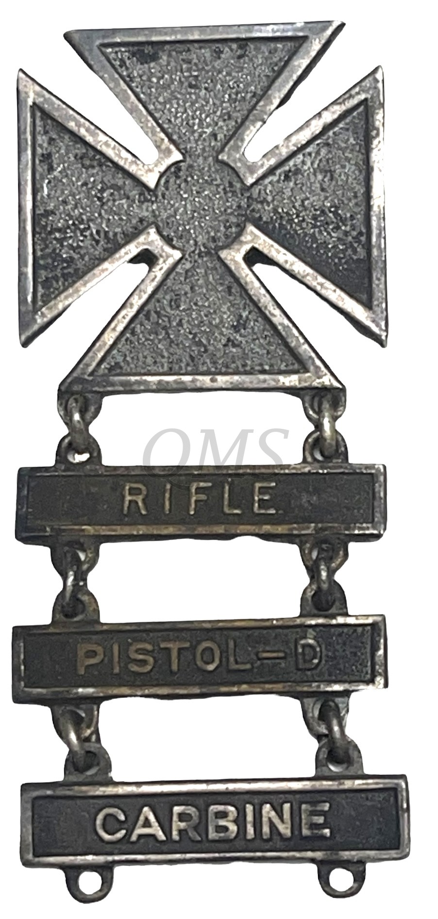 WW2 Army Marksmanship Qualification Badge with rifle tab