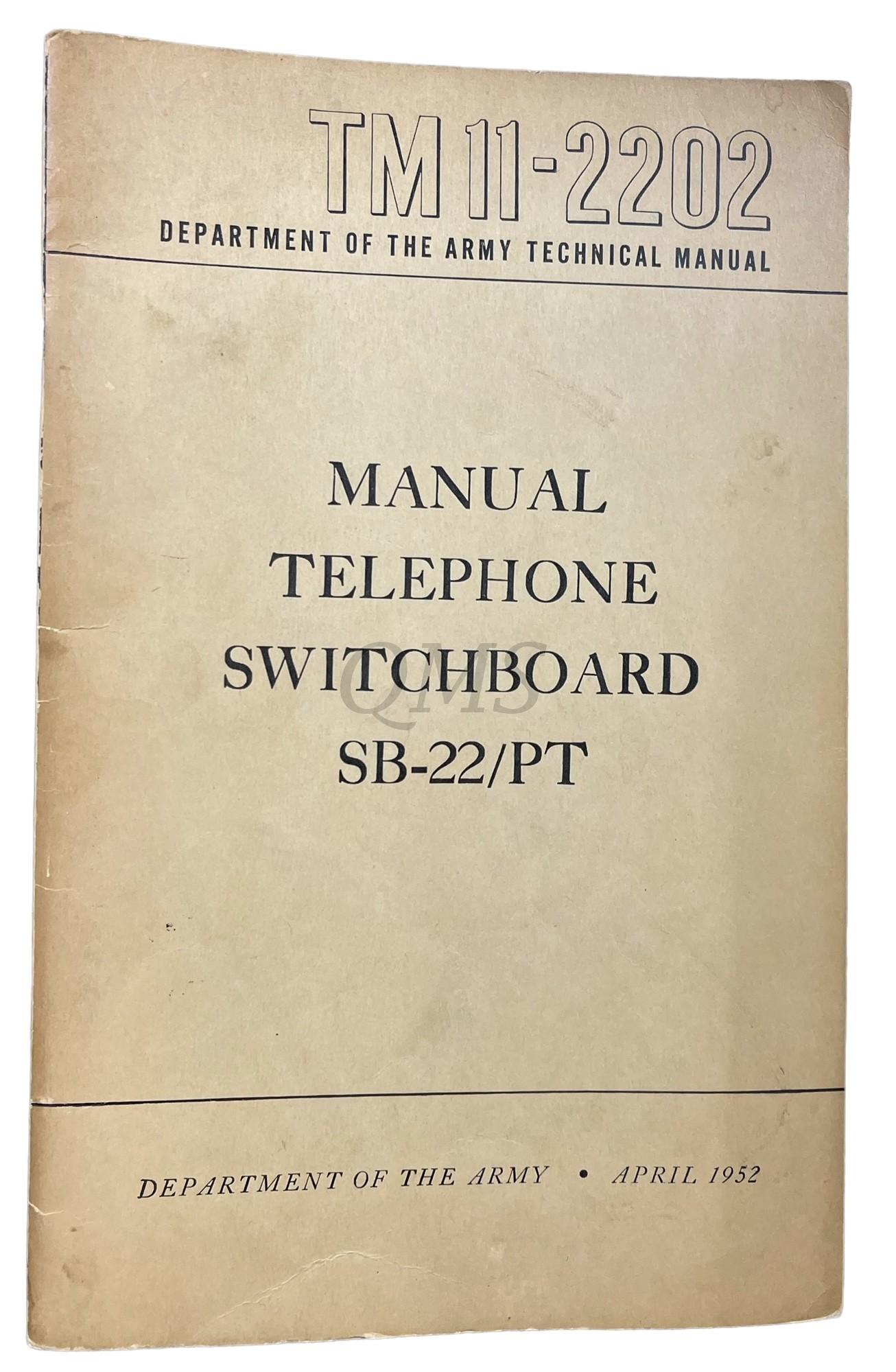 Manual TM 11-2202 telephone switchboard SB-22/PT