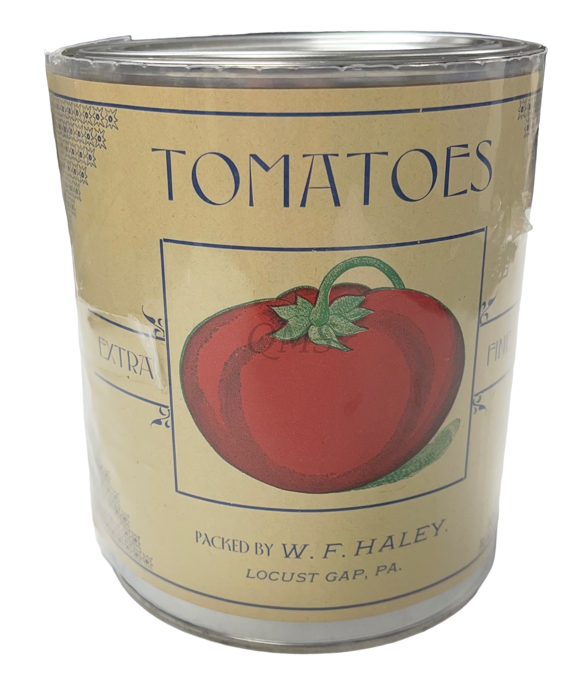 WW1 US Army ration paper label Tomatoes (extra fine)