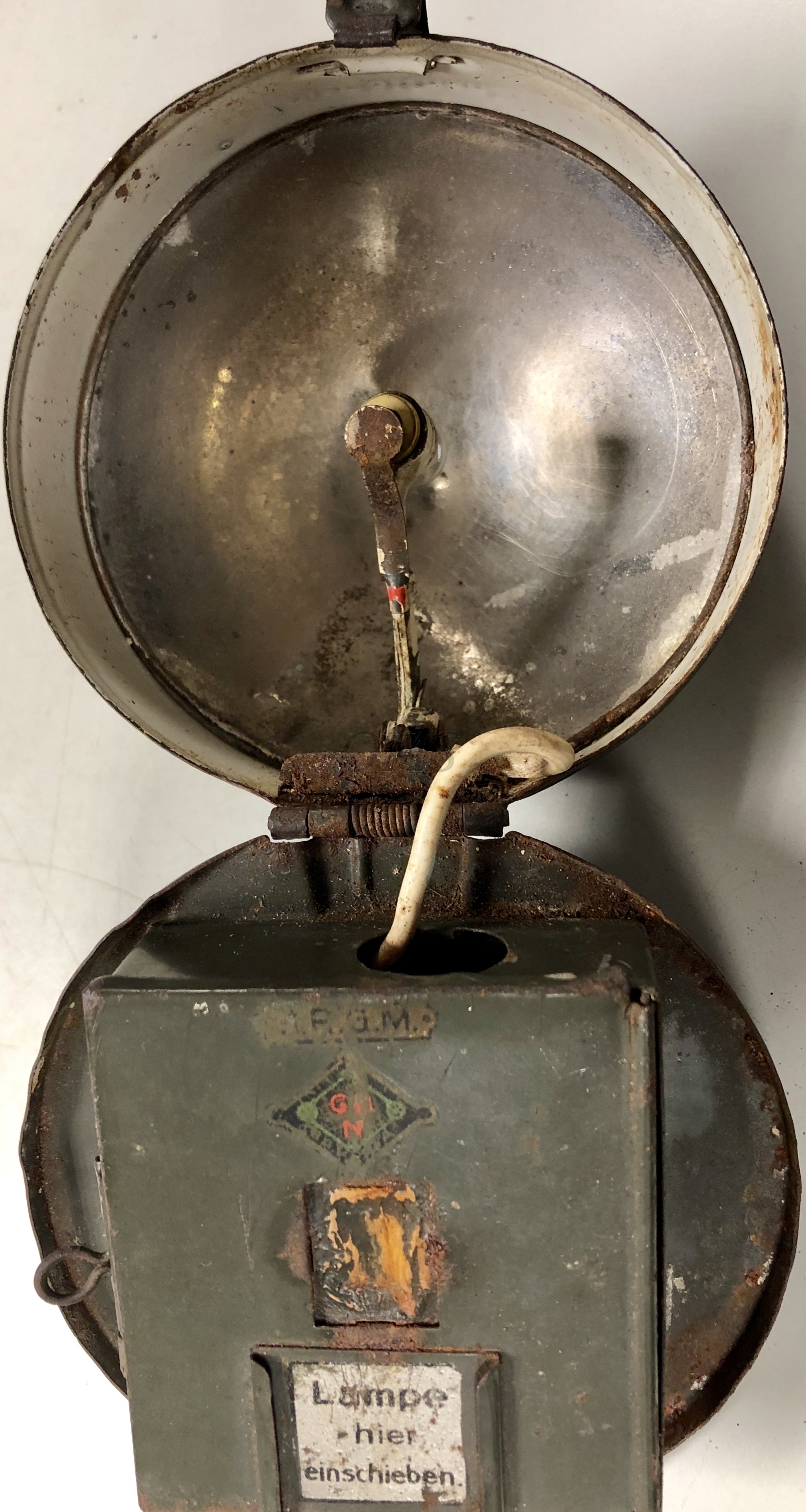 Taschenlampe mit Scheinwerfer Perlux WK1 (World War 1 handheld German ...