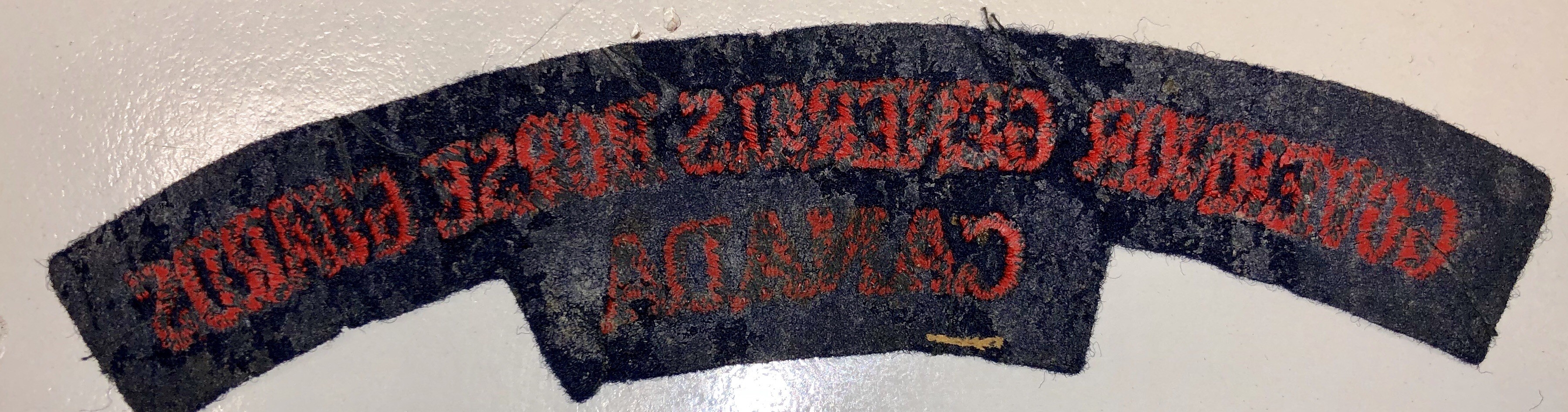 Shoulder flash Governor Generals Horse Guards Canada, 5th Canadian ...