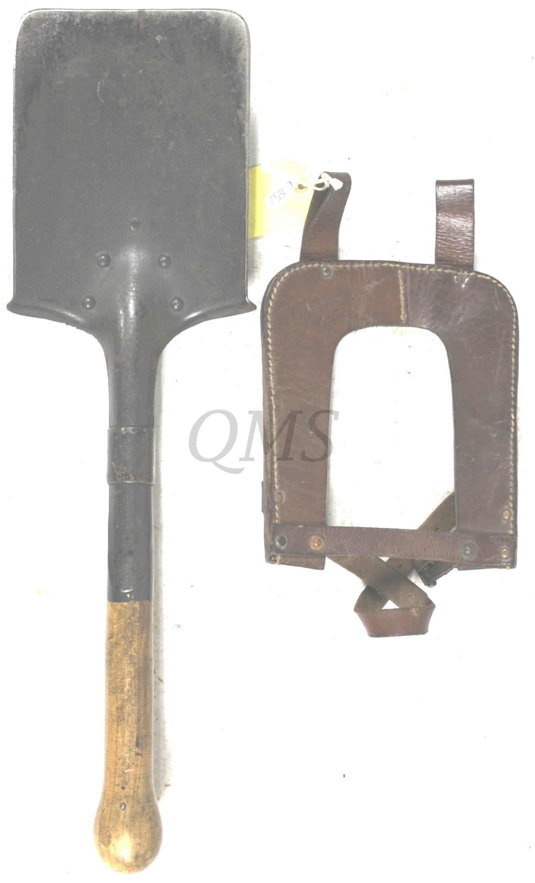 Swiss 1939 pattern entrenching tool/spade 1940 with leather open cover