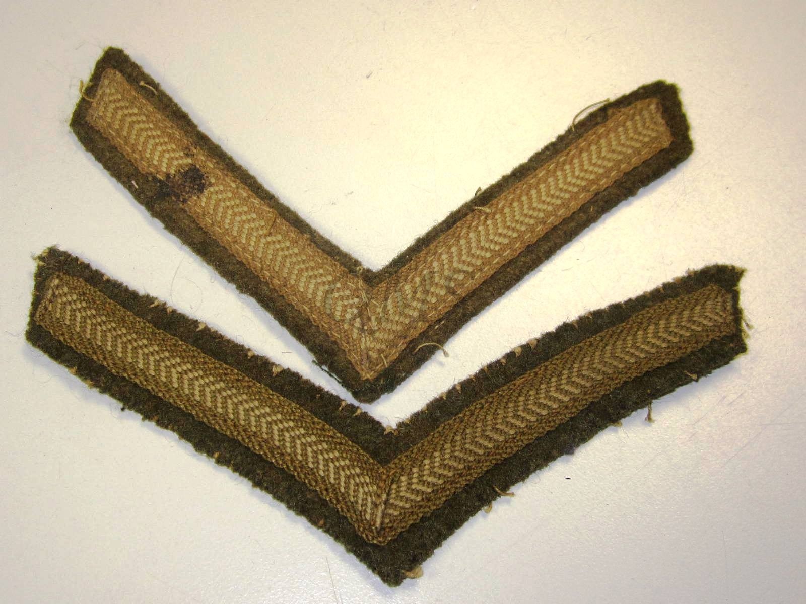 British WW2 Woven Lance Corporal stripes