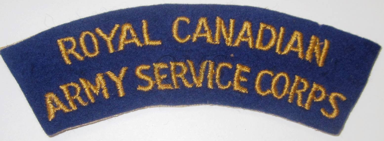 Shoulder flash Royal Canadian Army Service Corps RCASC