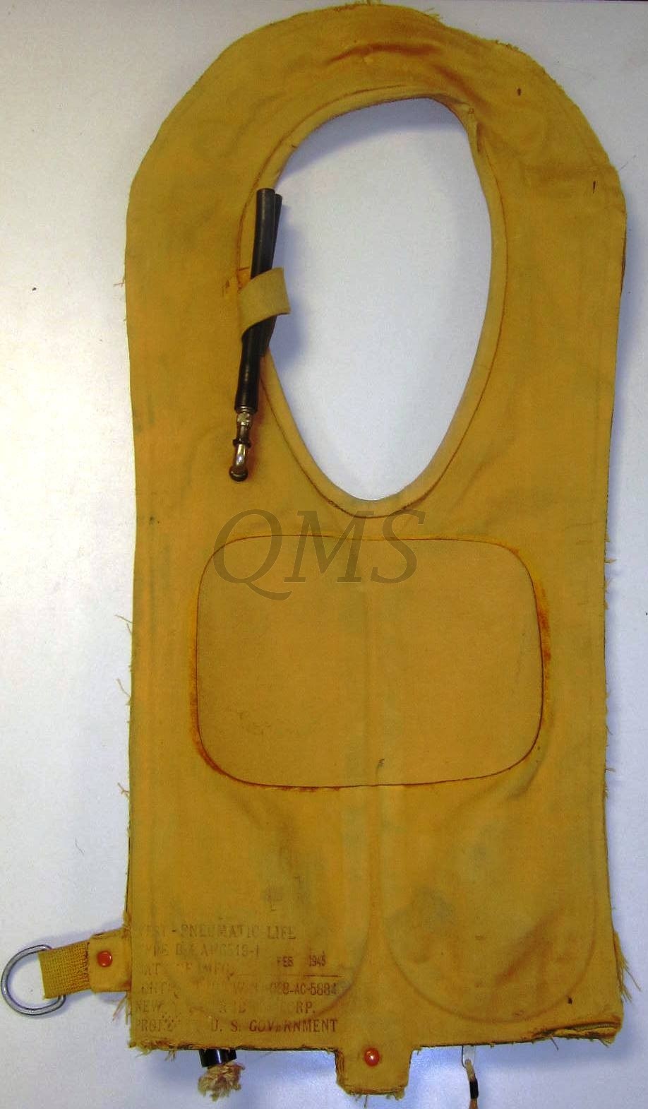 WWII Mae West USAAF Type B-4 Pneumatic Life Vest Jan 25-45 MFG US ...