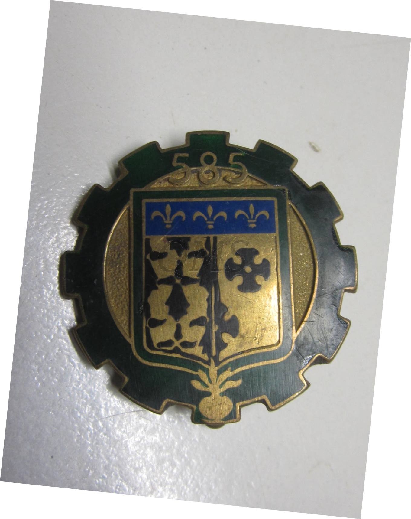 Insigne France du 585° Régiment du Train DRAGO PARIS G. 3083
