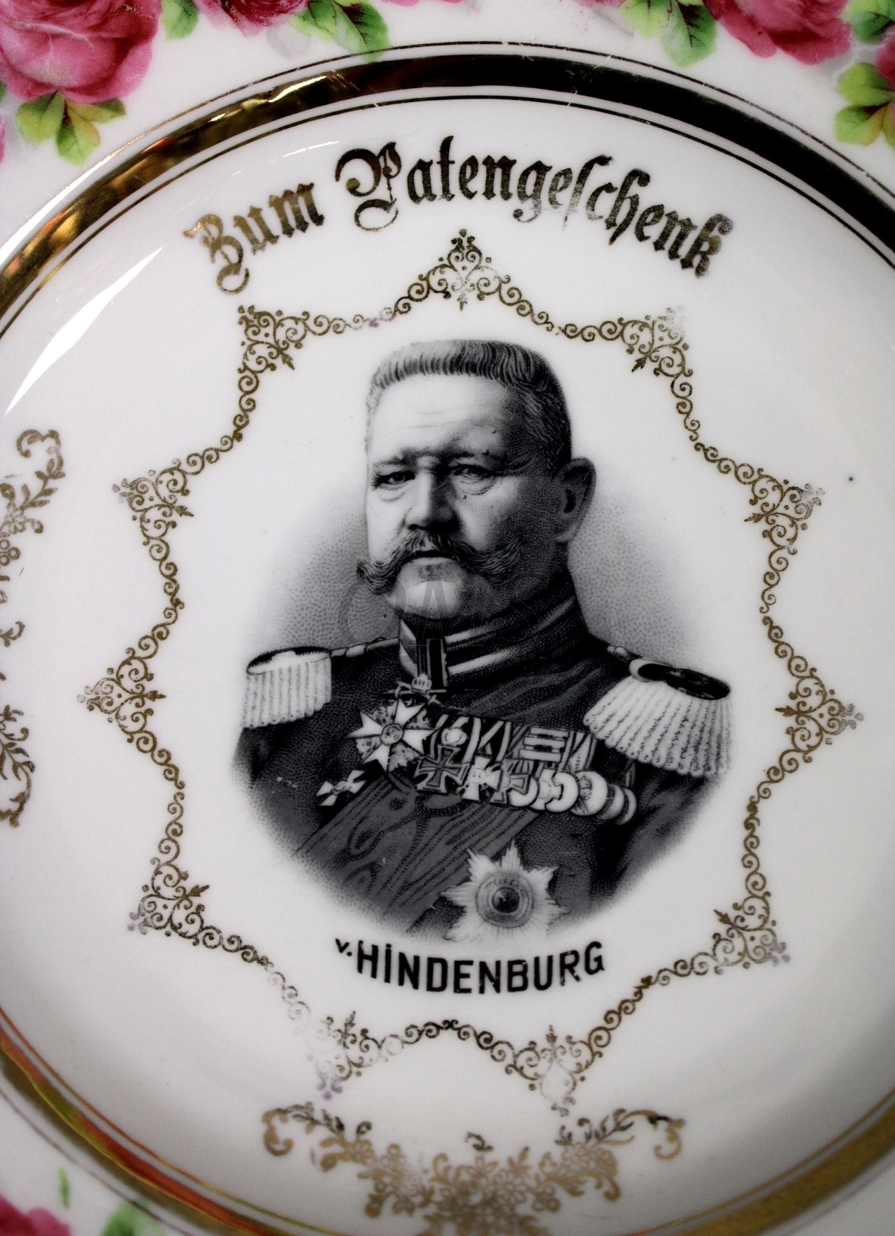 Zum Patengeschenk Teller General Feldmarschall von Hindenburg ...