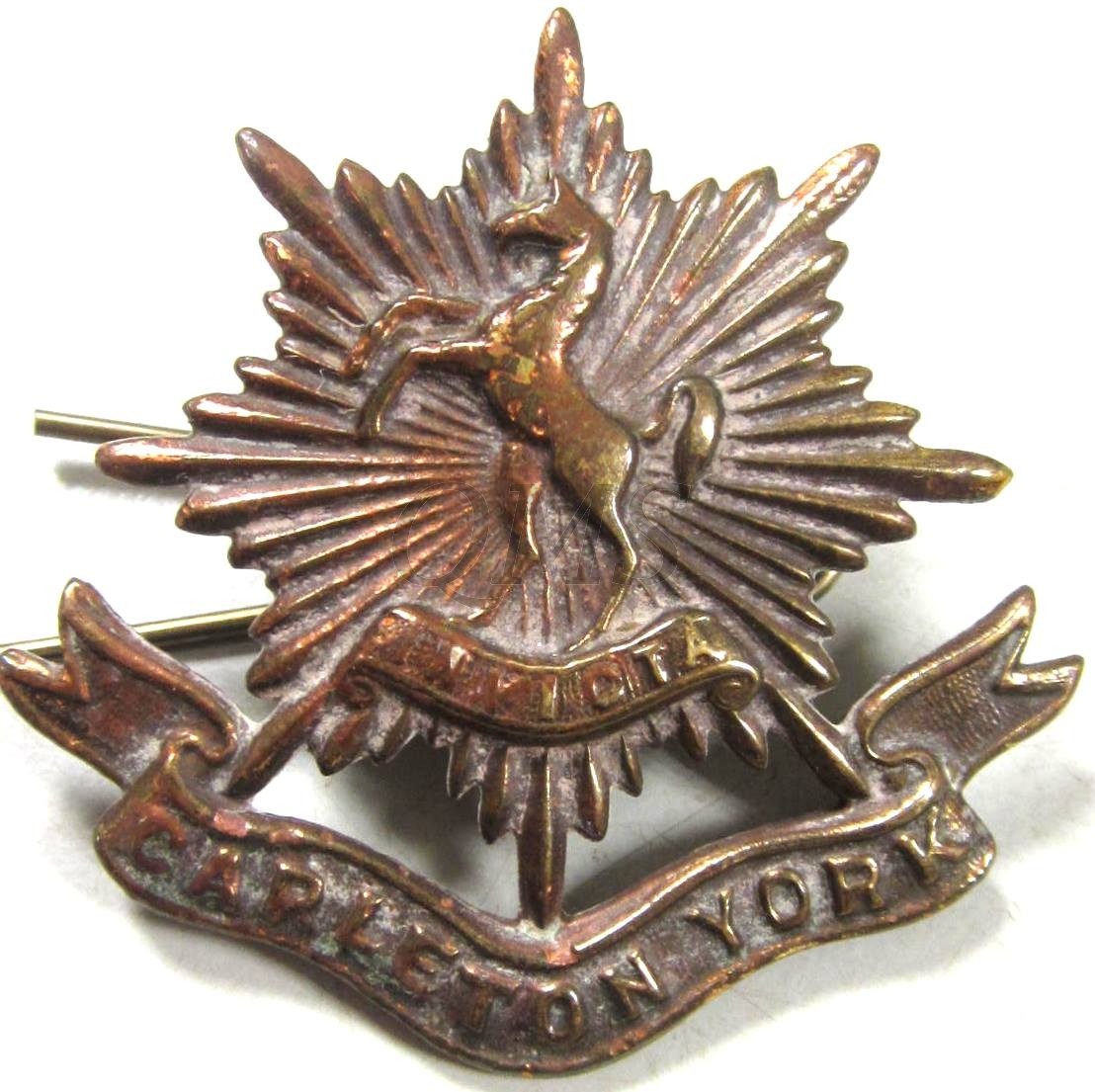 Cap badge Carleton York Regiment, 1st Canadian Infantry Division