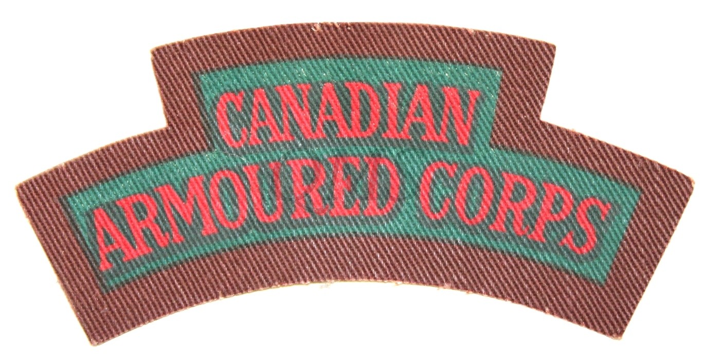 Shoulder flash Canadian Armoured Corps C.A.C. (canvas)