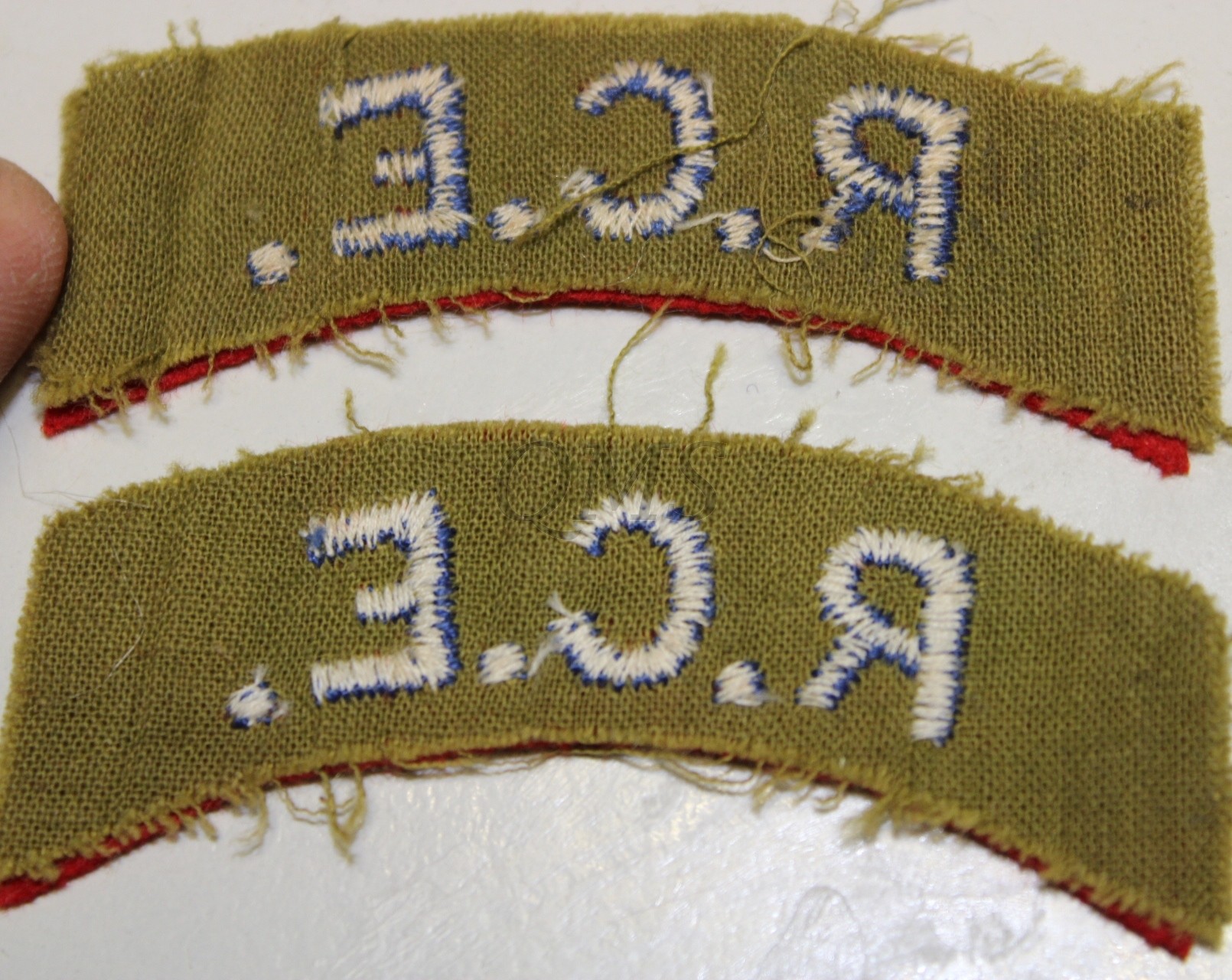 Shoulder flashes Royal Canadian Engineers R.C.E.
