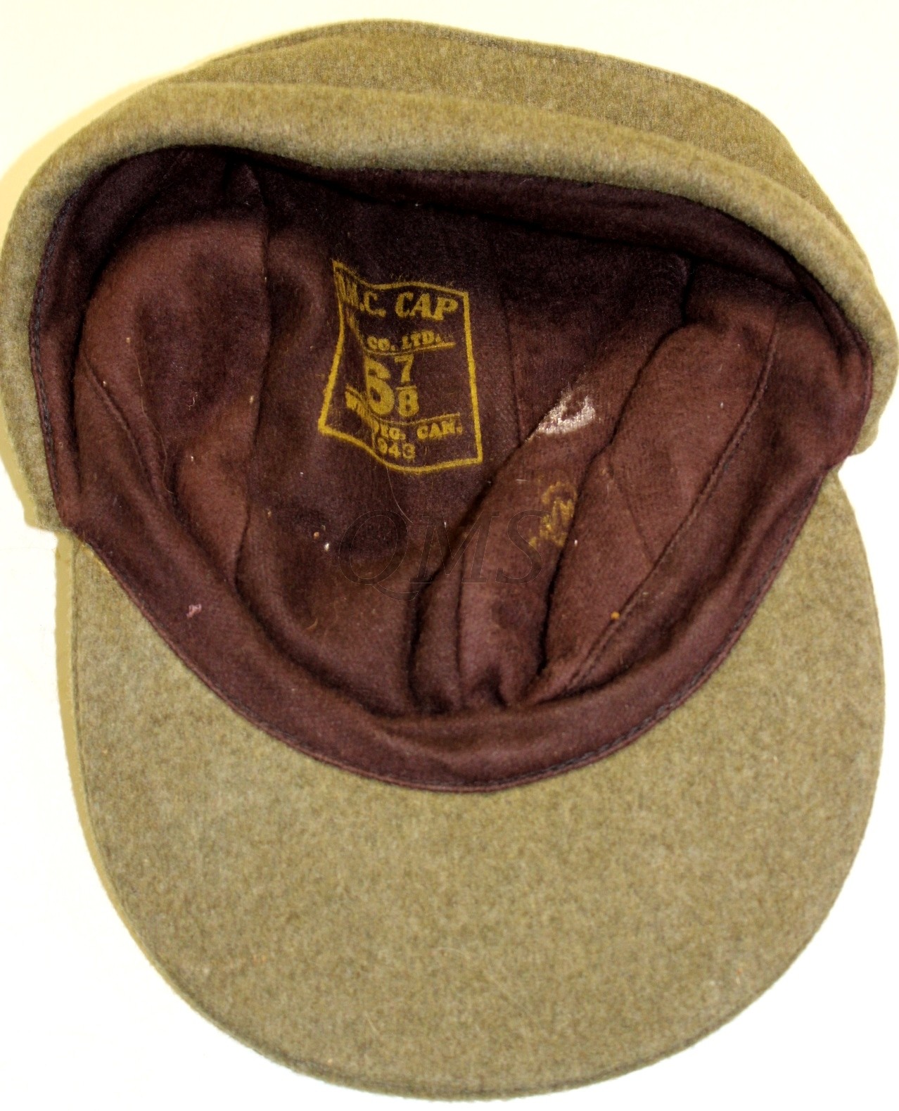 WW2 Canadian Womens Army Corps CWAC Peaked Cap