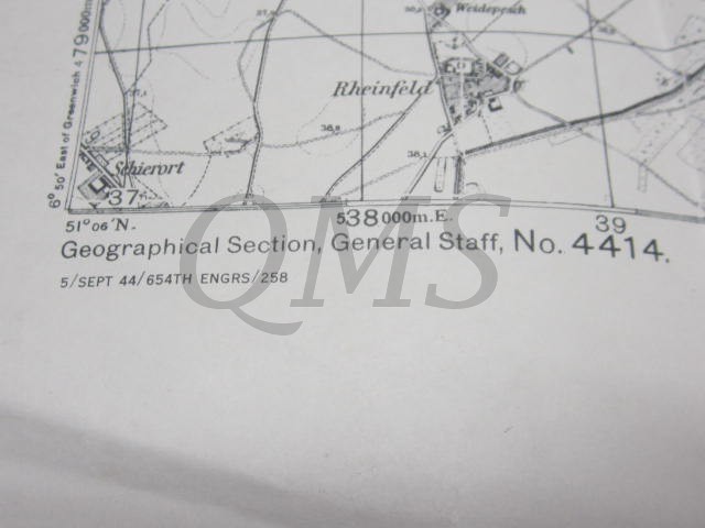 Landkaart Hilden 1944 no 4807 (Map Hilden 1944 Sheet no.4807)