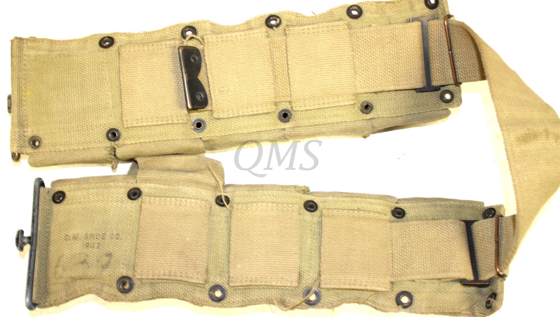 US M1 Garand M1923 Cartridge Belt Khaki Dated 1942