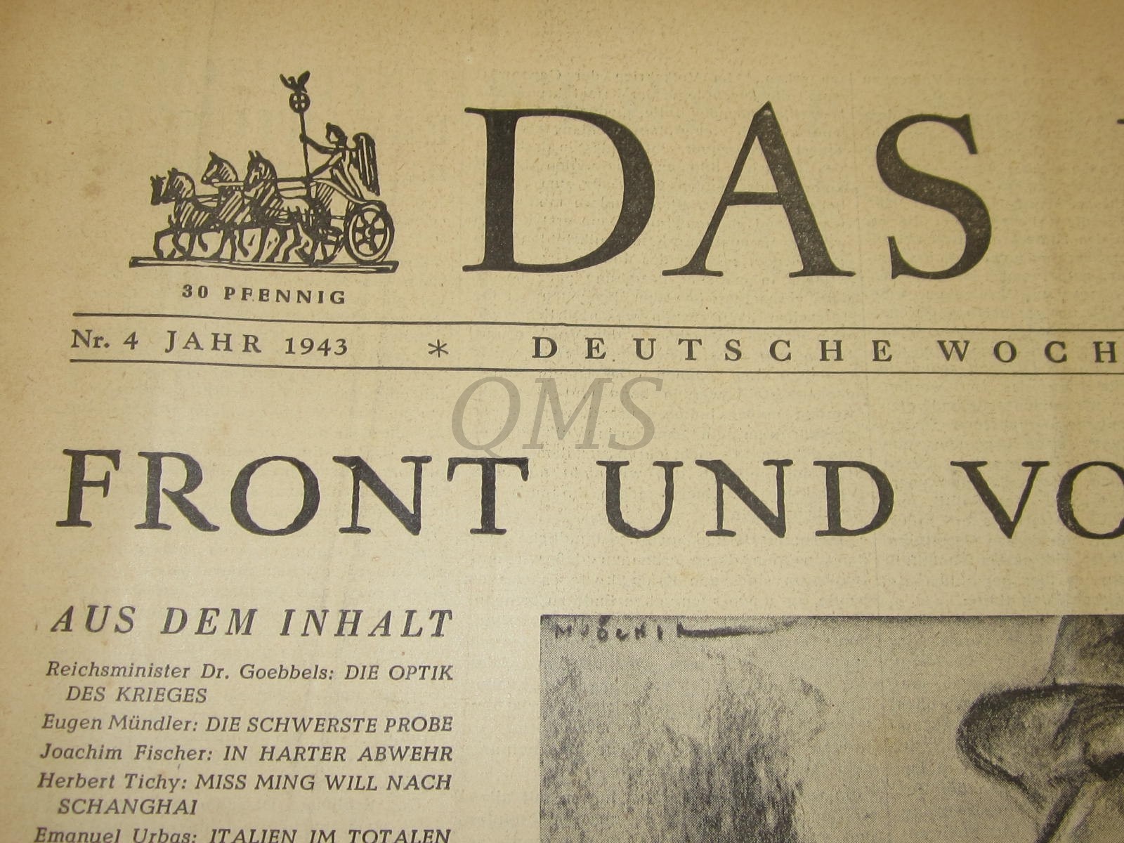 Zeitung Das Reich Berlin no 4 24 jan 1943