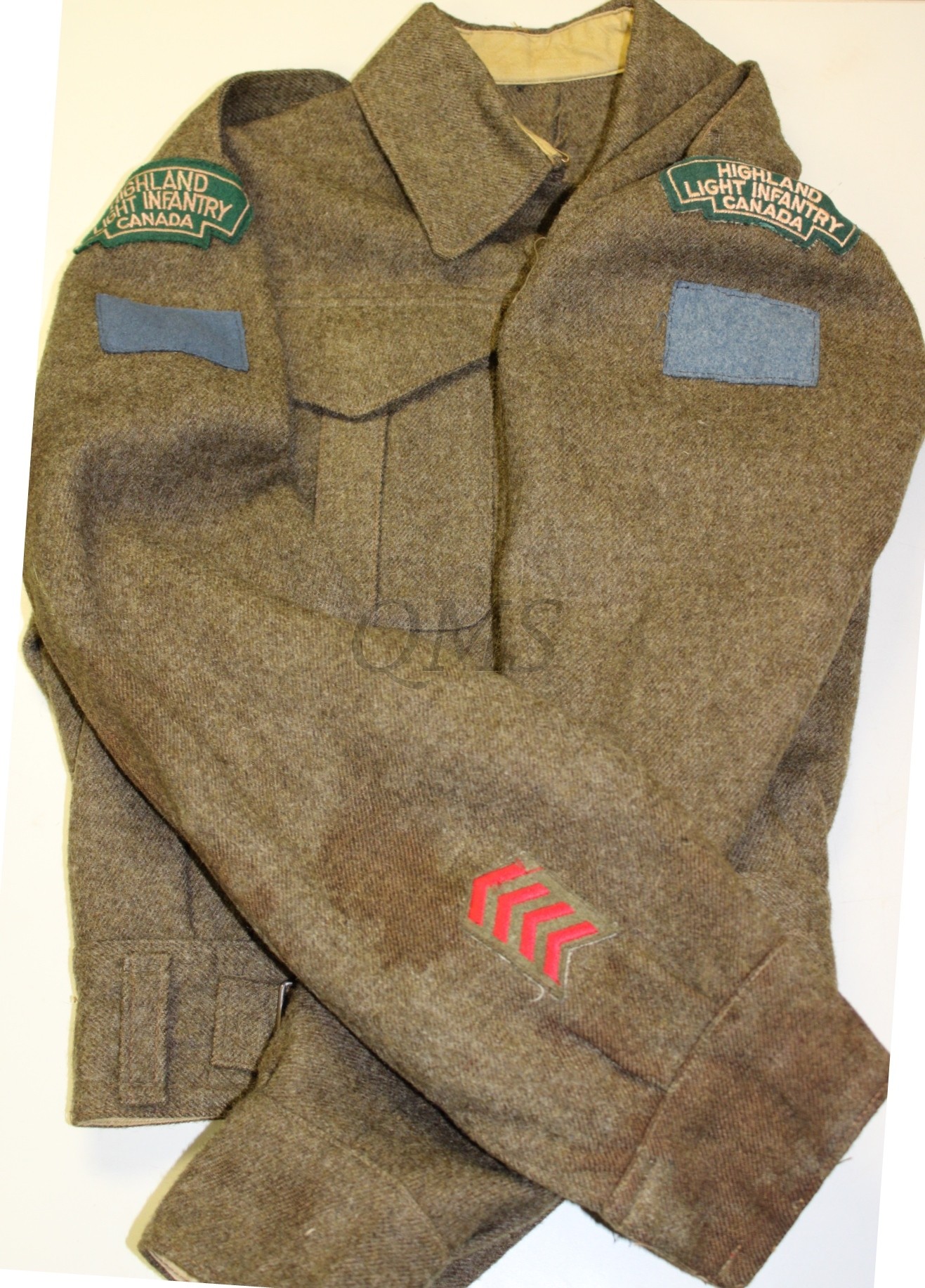Battle dress blouse The Royal Hamilton Light Infantry rth Regi) 3rd ...