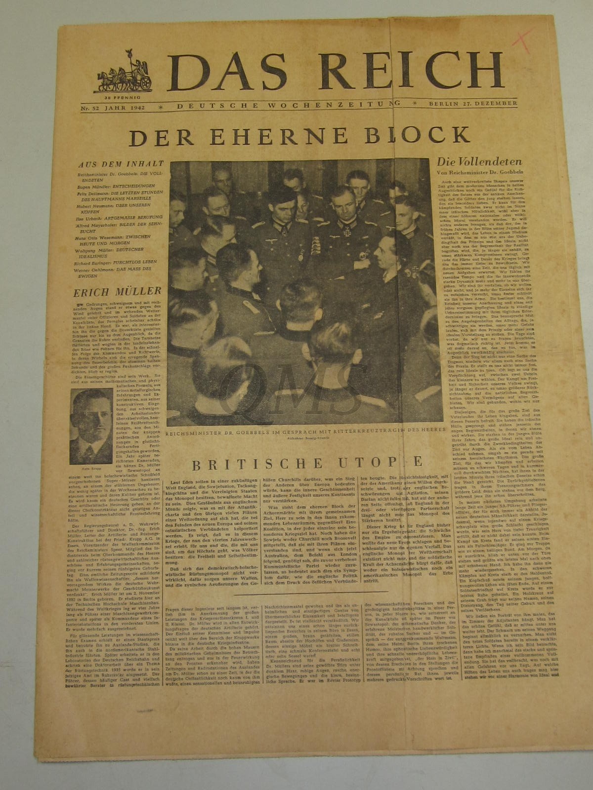 Zeitung Das Reich no 52 27 dec 1942