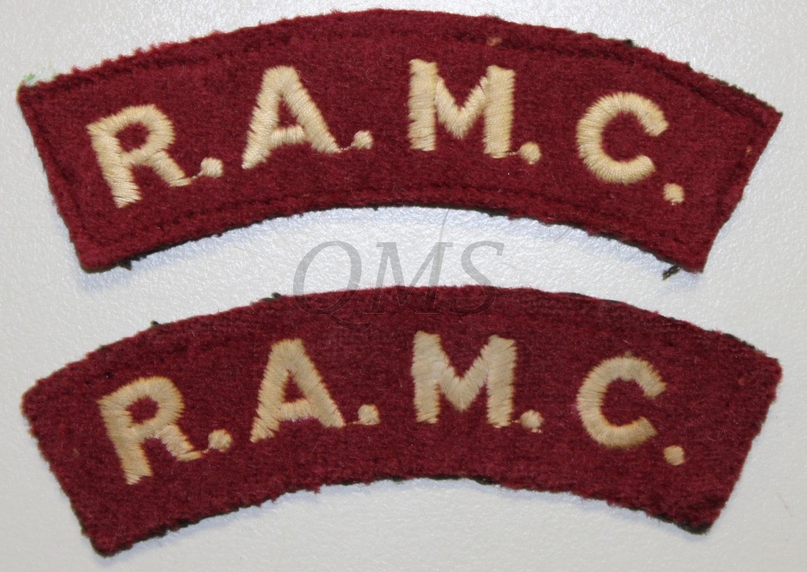 Shoulder flashes Royal Army Medical Corps (R.A.M.C.)