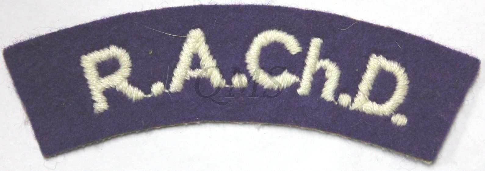 Shoulder flash Chaplains Dept. 'R.A.Ch.D'