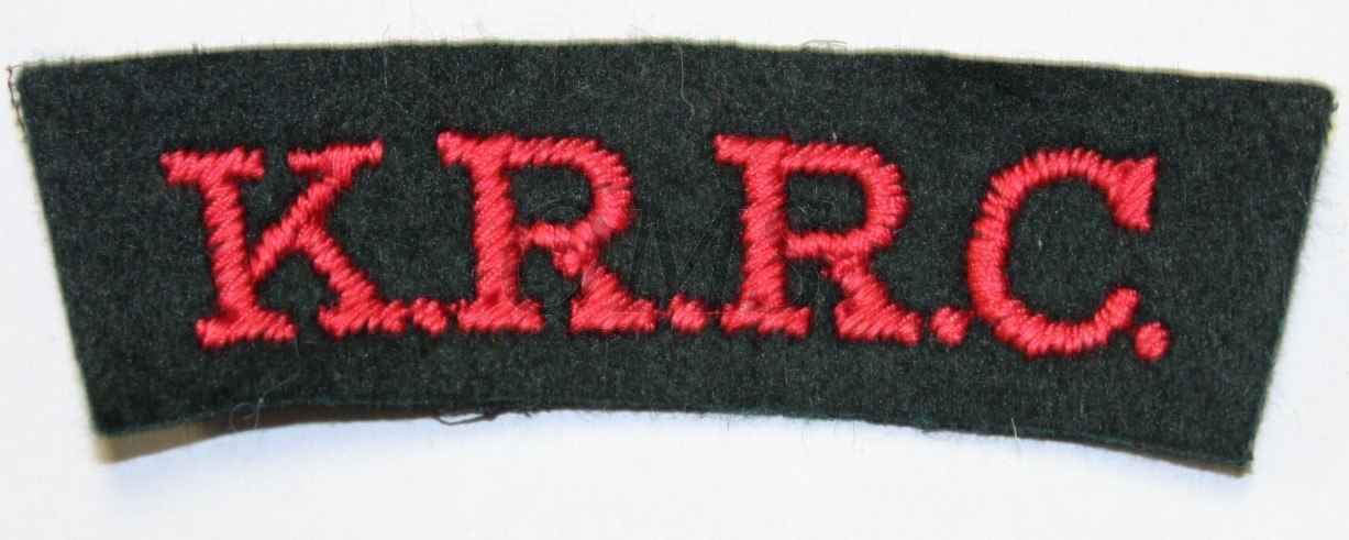 Shoulder flash Kings Royal Rifle Corps KRRC (King's) Regiment
