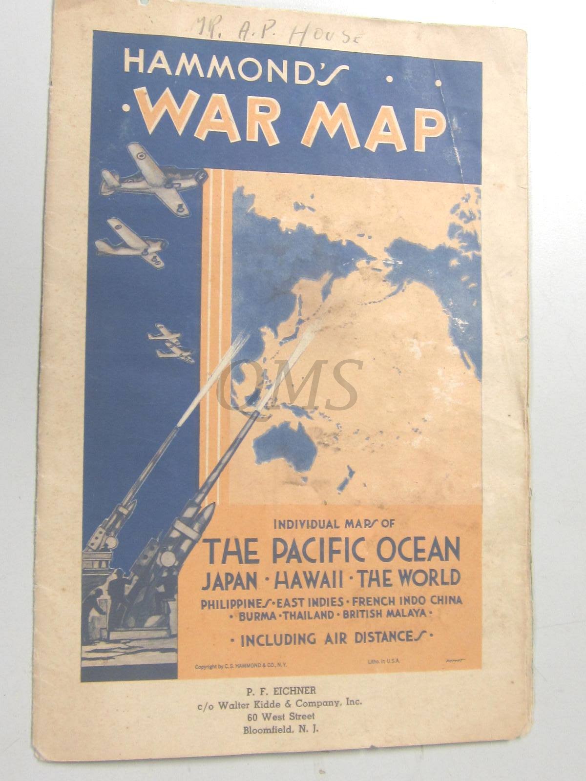 Hammond / War Map WW2 Pacific Ocean