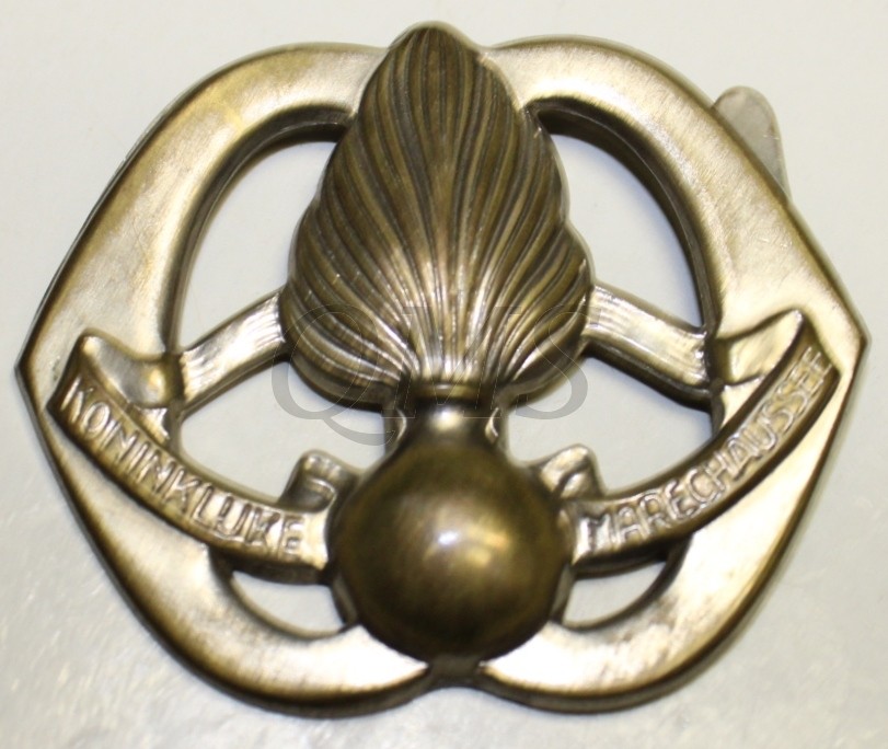 Baret embleem Koninklijke Marechaussee met buigpennen 1950