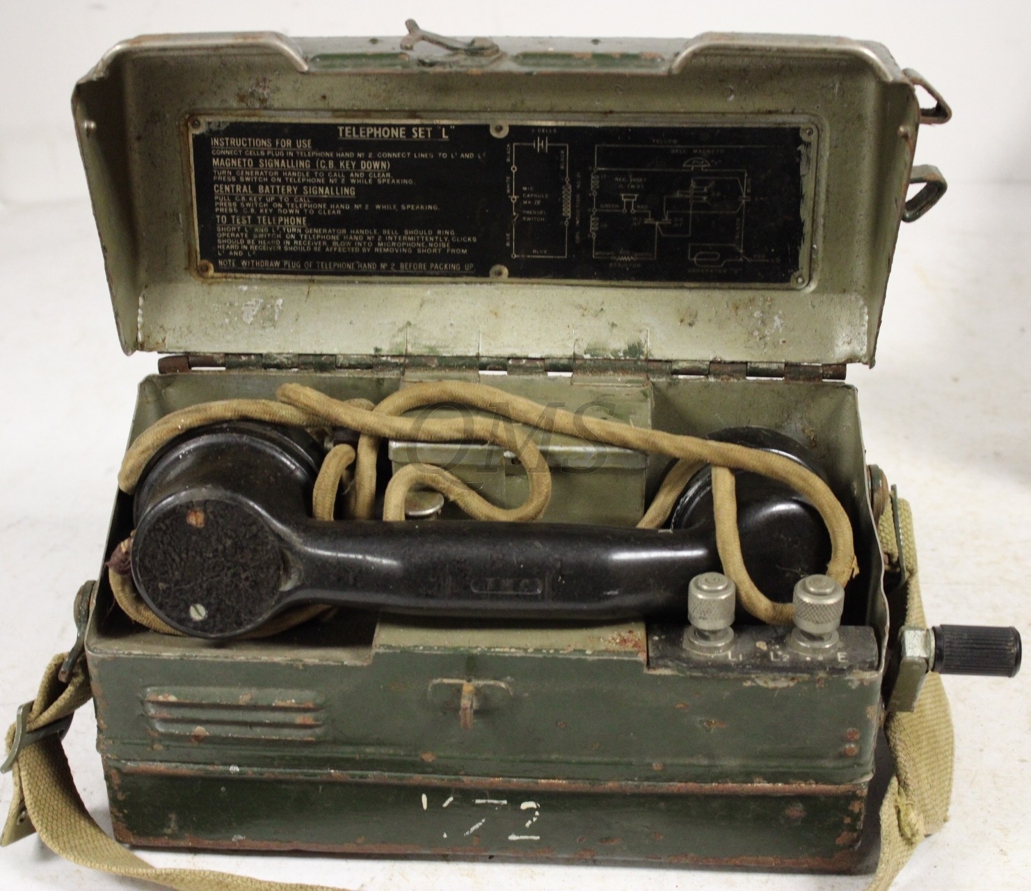 British Field Telephone Type 'L' Mk1 Stores reference YA689