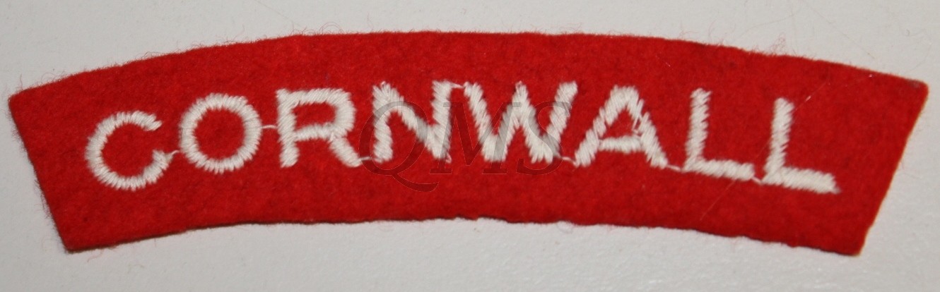 Shoulder flash Cornwall Regiment