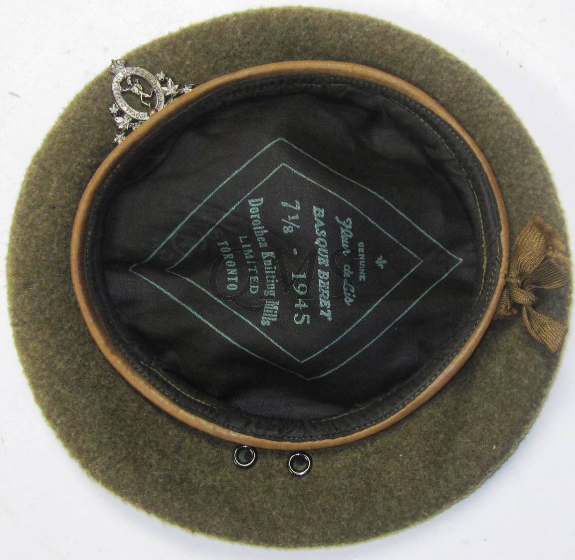 General Service Beret RCSC WW2 Royal Canadian Corps of Signal