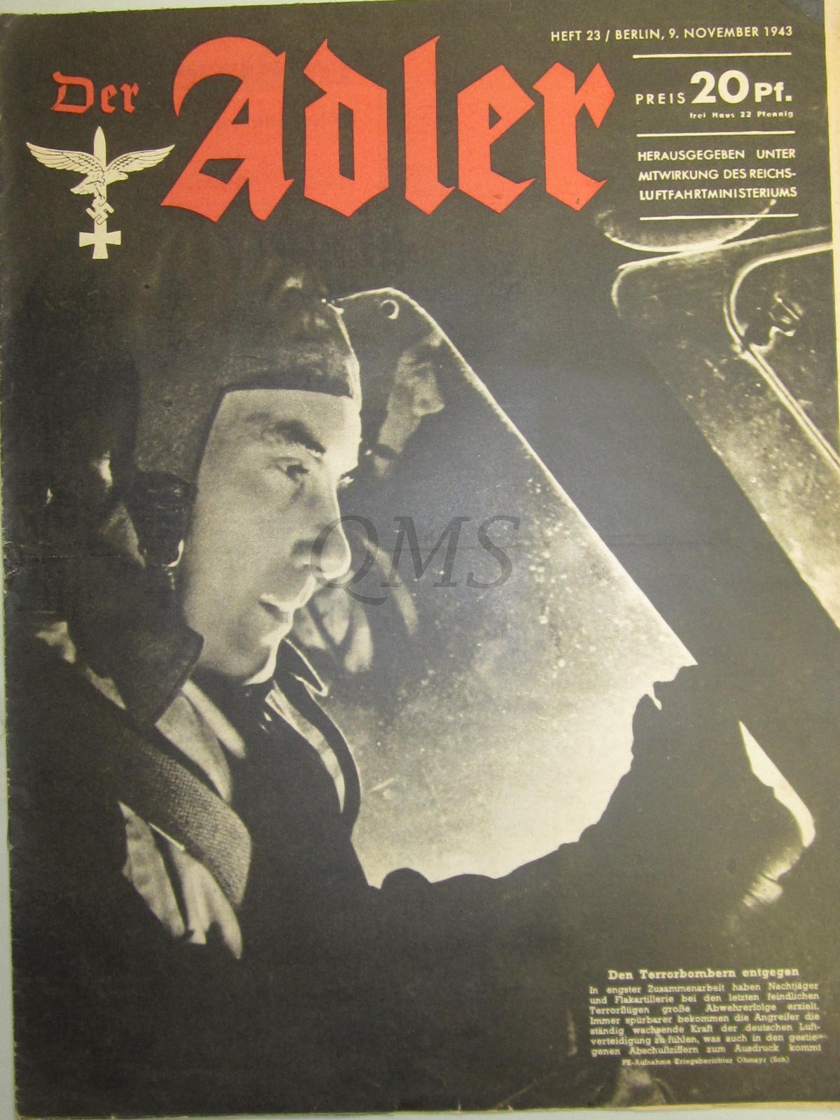 Zeitschrift Der Adler heft 23 9 Nov 1943 (Magazine Der Adler no 23 9 ...