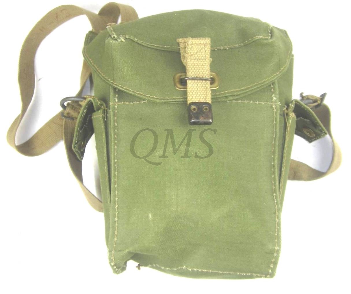 British Army lightweight gas mask and Haversack bag.