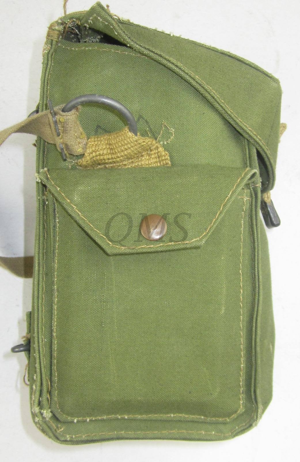 British Army lightweight gas mask and Haversack bag.
