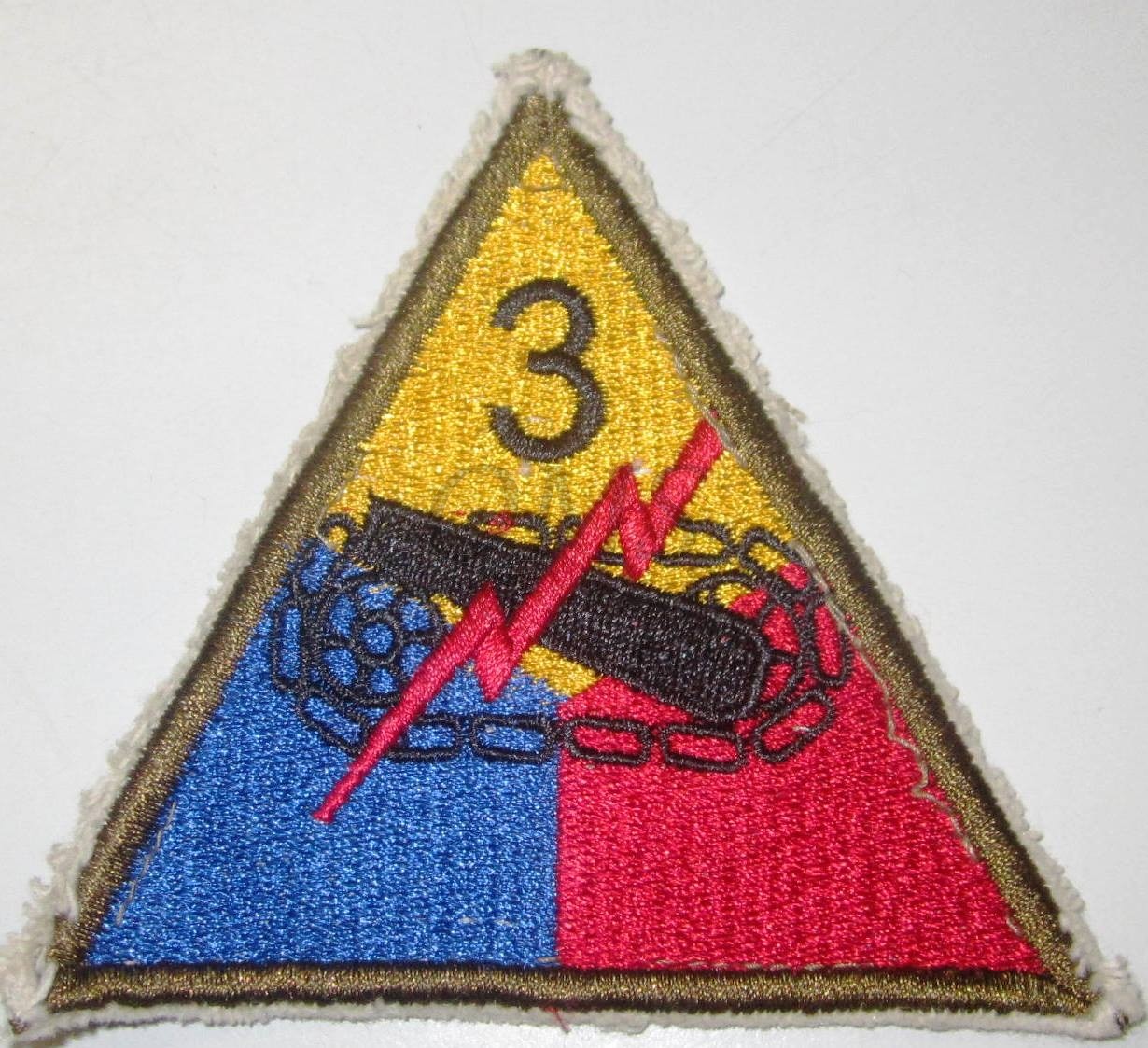 Mouwembleem 3e Armored Division (sleeve badge 3rd Armored Division)