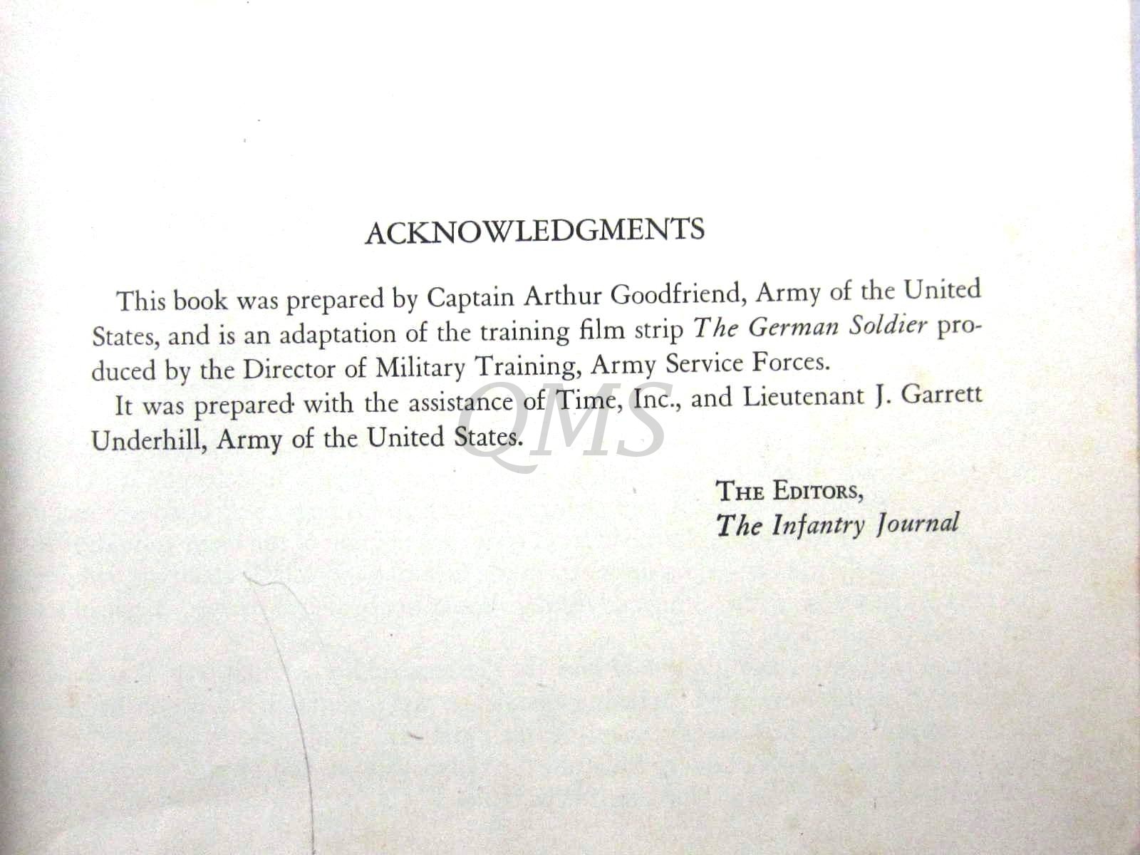 US Army 1944 booklet The German Soldier