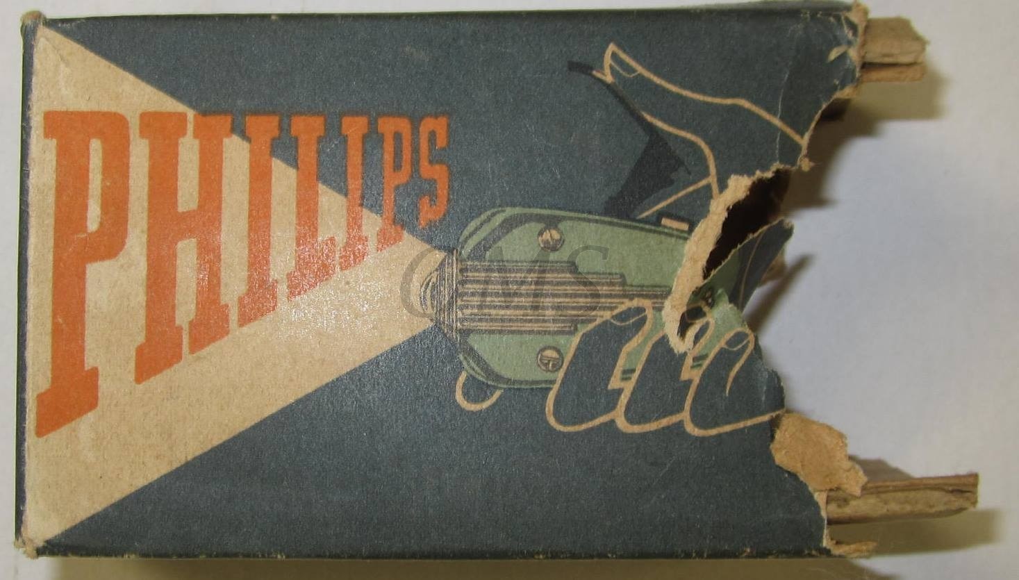 Philips knijpkat type 7424-03 in doos (Flashlight type 7424-03 boxed)