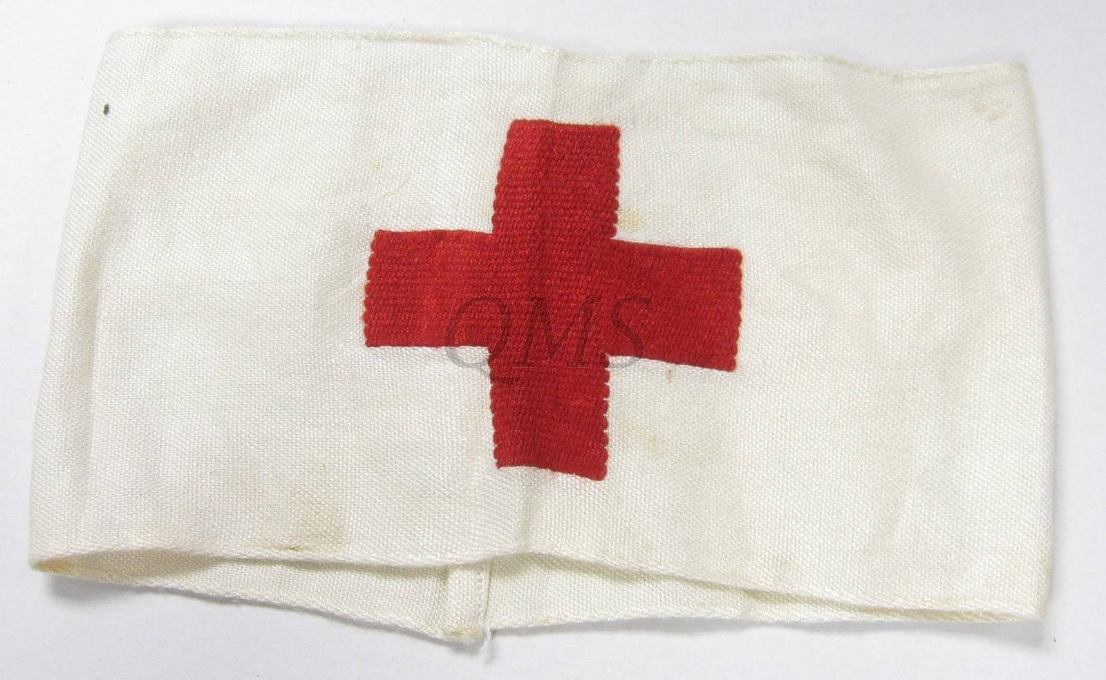 WK2 Luftschutz arm binde Rotes Kreuz (Red Cross brassard German WW2 Air ...