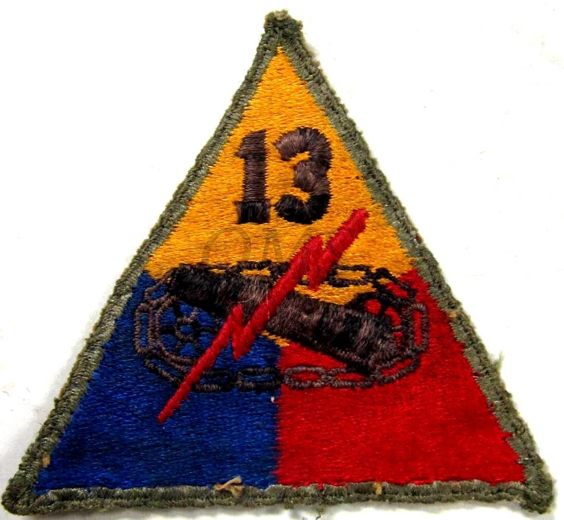 Mouwembleem 13th Armored Division (sleeve badge 13th Armoured Division)