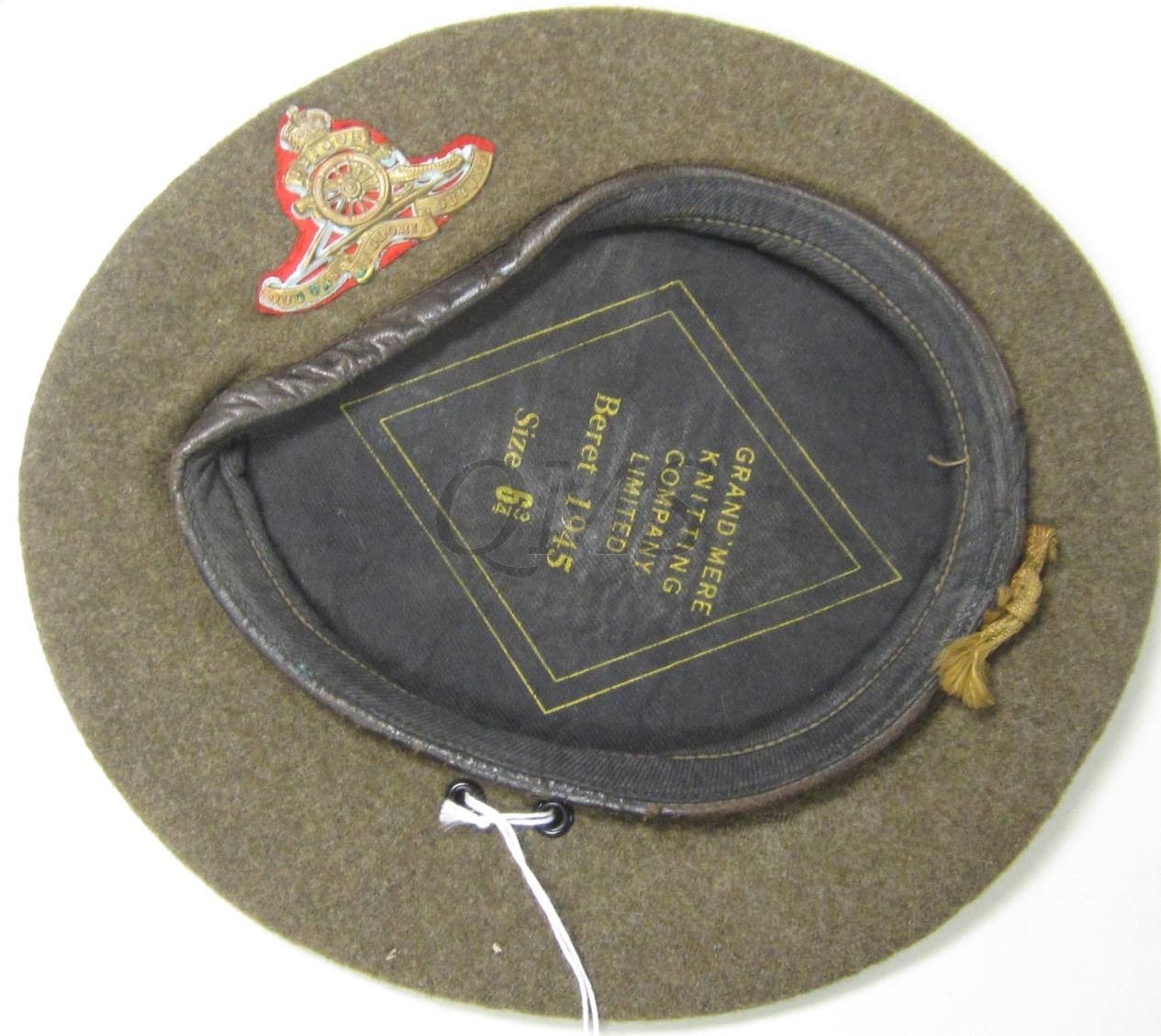 Beret Royal Canadian Artillery WW2