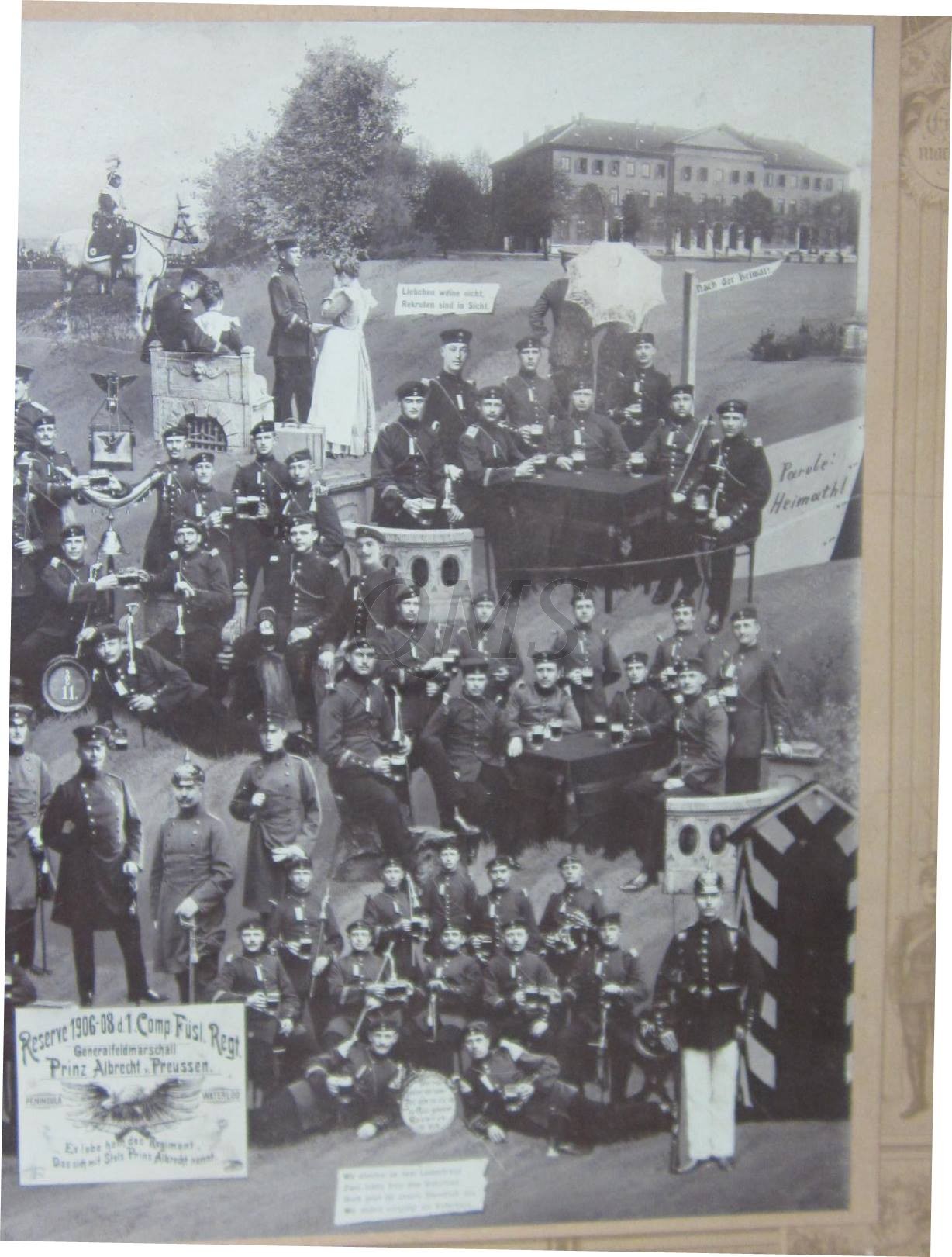Photografie Reserve 1906-08 der 1 Comp Fusl Regt General Feldmarschall ...