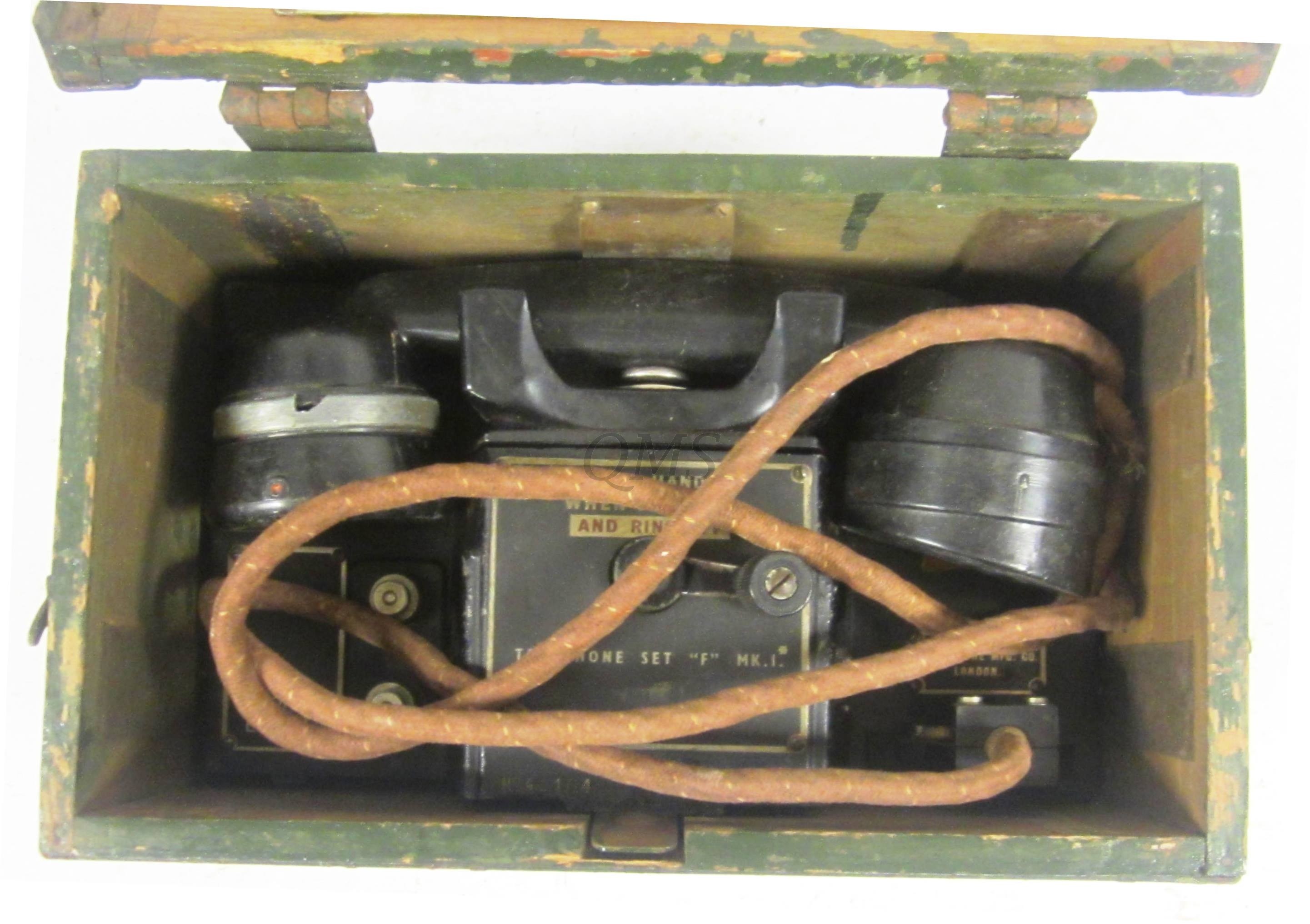 Original British WWII Field Telephones (Pair) Type F MK2